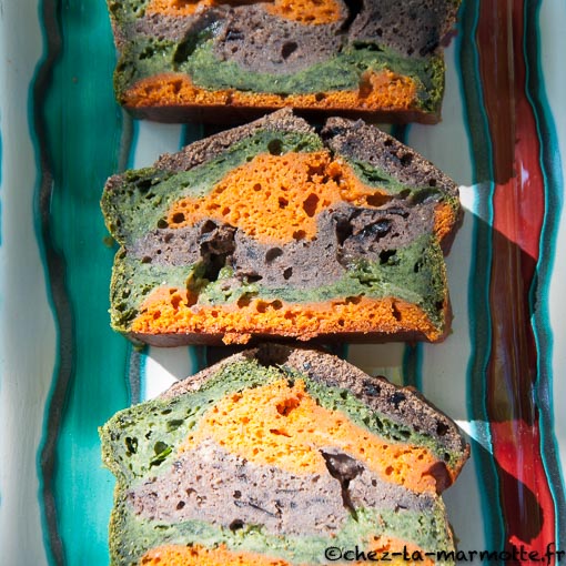 Cake marbré épinards, tapenade et tomates – Marmotte cuisine… dilettante